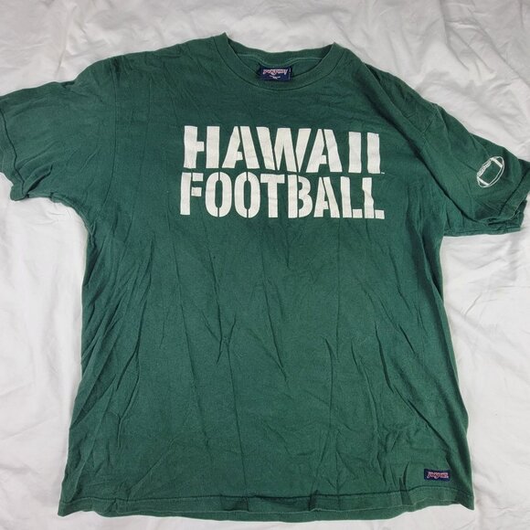 Jansport | Shirts | Vintage Jansport Xl Hawaii Football T Shirt Green ...